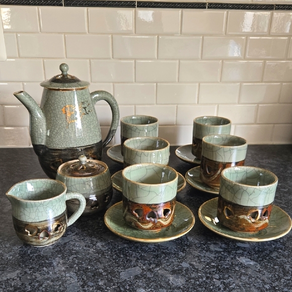 Otagiri | Kitchen | Vintage Otagiri 7 Piece Somayaki Soma Ware Green ...